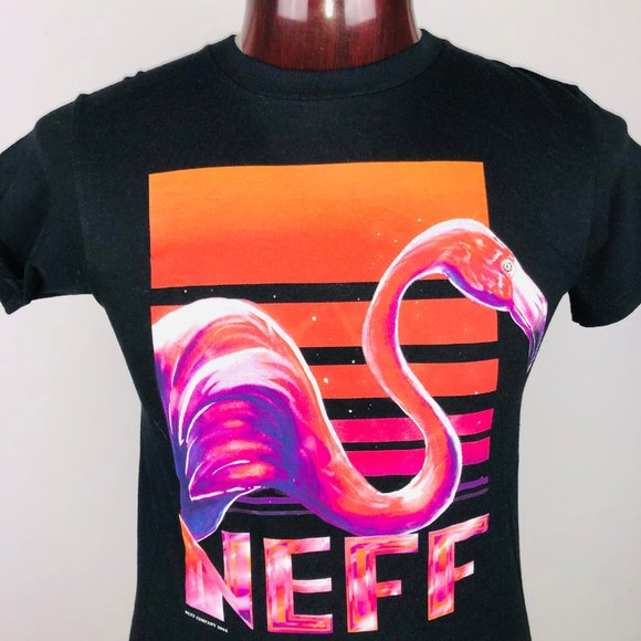 Neff | Shirts | Neff Flamingo Art Vintage Mens S Graphic T Shirt | Poshmark